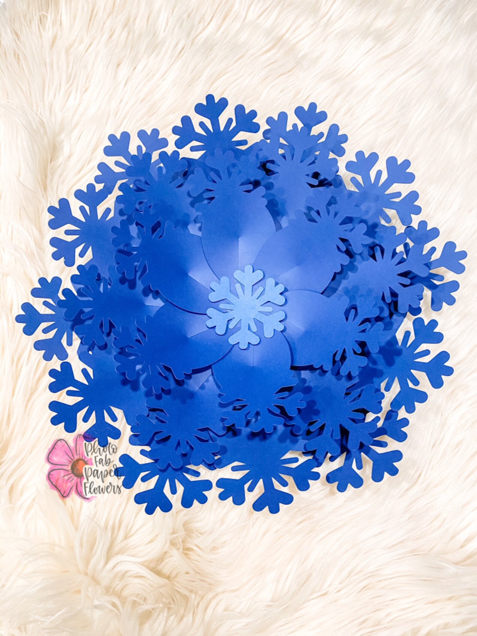 Snowflake Paper Flower Template Digital File PDF/SVG/PNG | Etsy