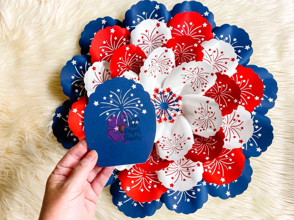 Fireworks Paper Flower Template Digital File SVG/PNG/DXF | Etsy