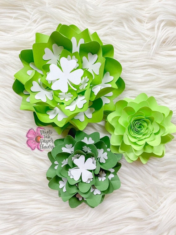 Clover Mini Paper Flower Digital File PNG/SVG/PDF Paper | Etsy