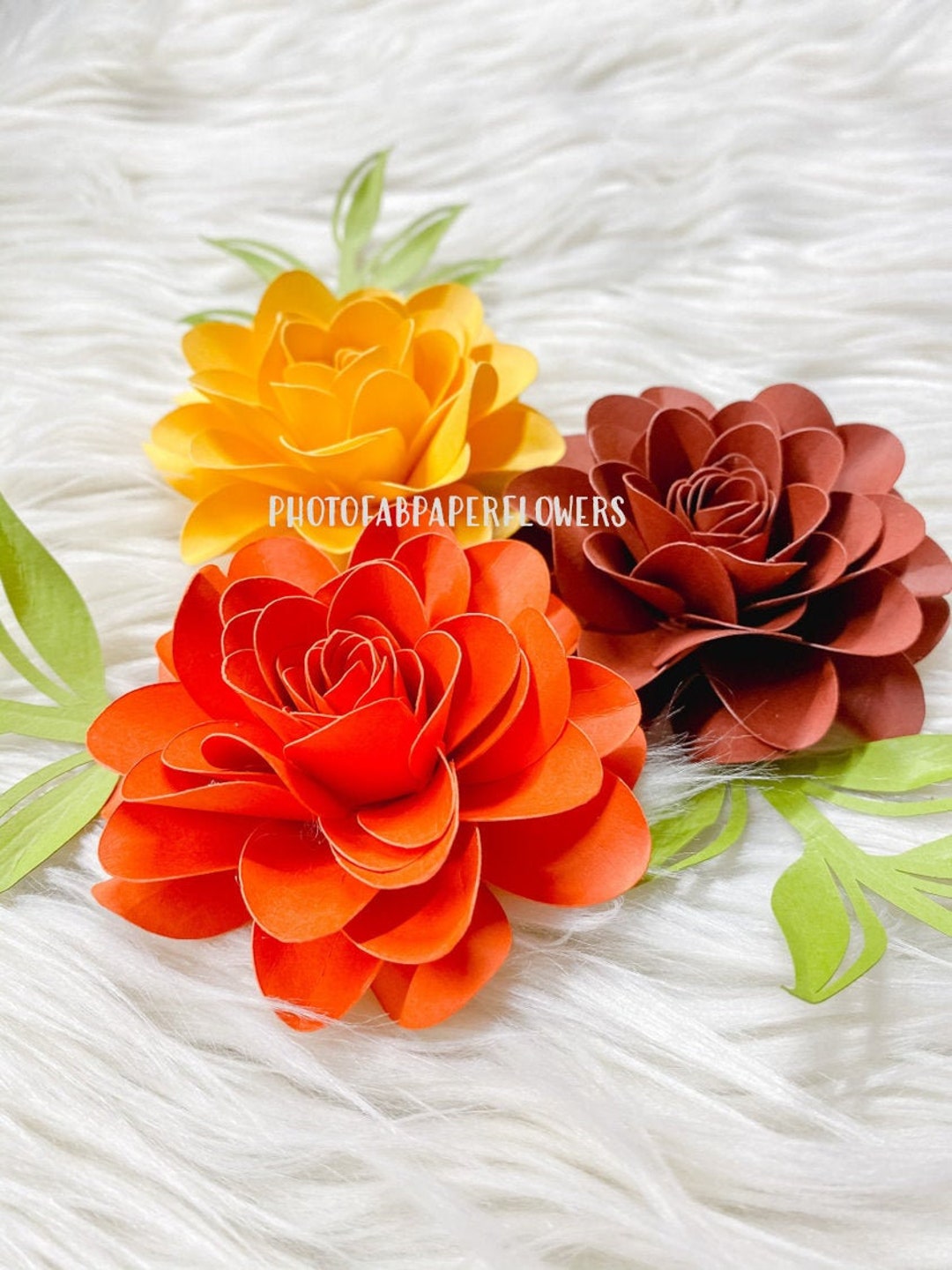 Template 3 Mini Paper Flower Digital File | PNG SVG Pdf DXF | Paper ...