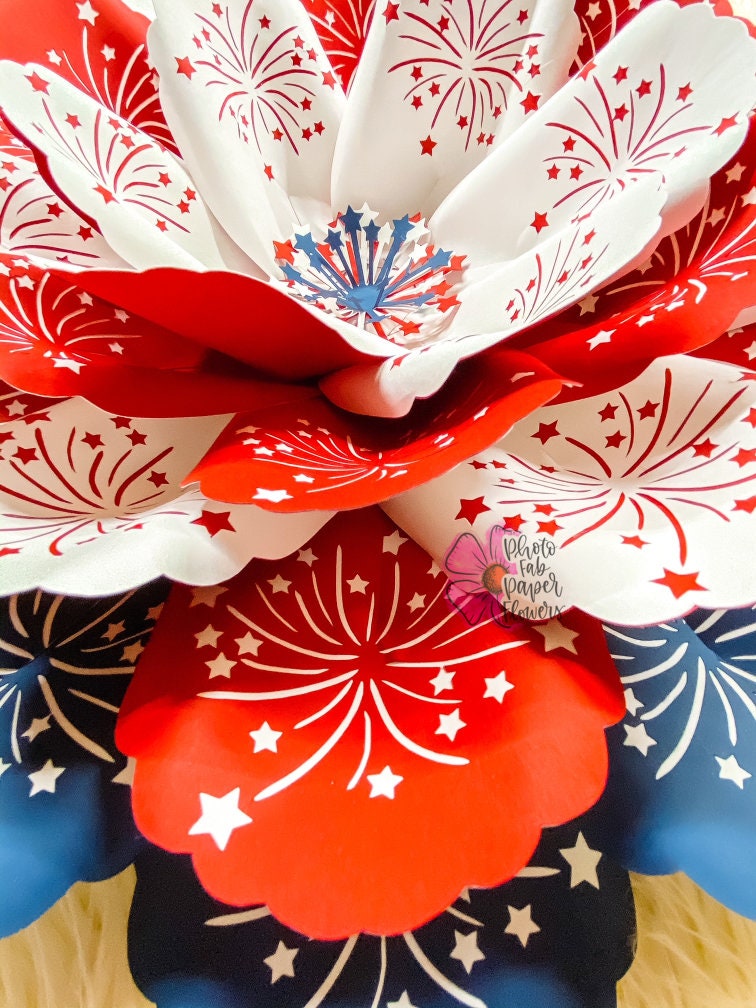 Fireworks Paper Flower Template Digital File SVG/PNG/DXF | Etsy