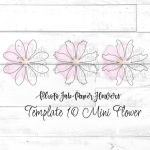 Template 10 Mini Paper Flower Digital File | PNG | SVG | Paper Flower ...