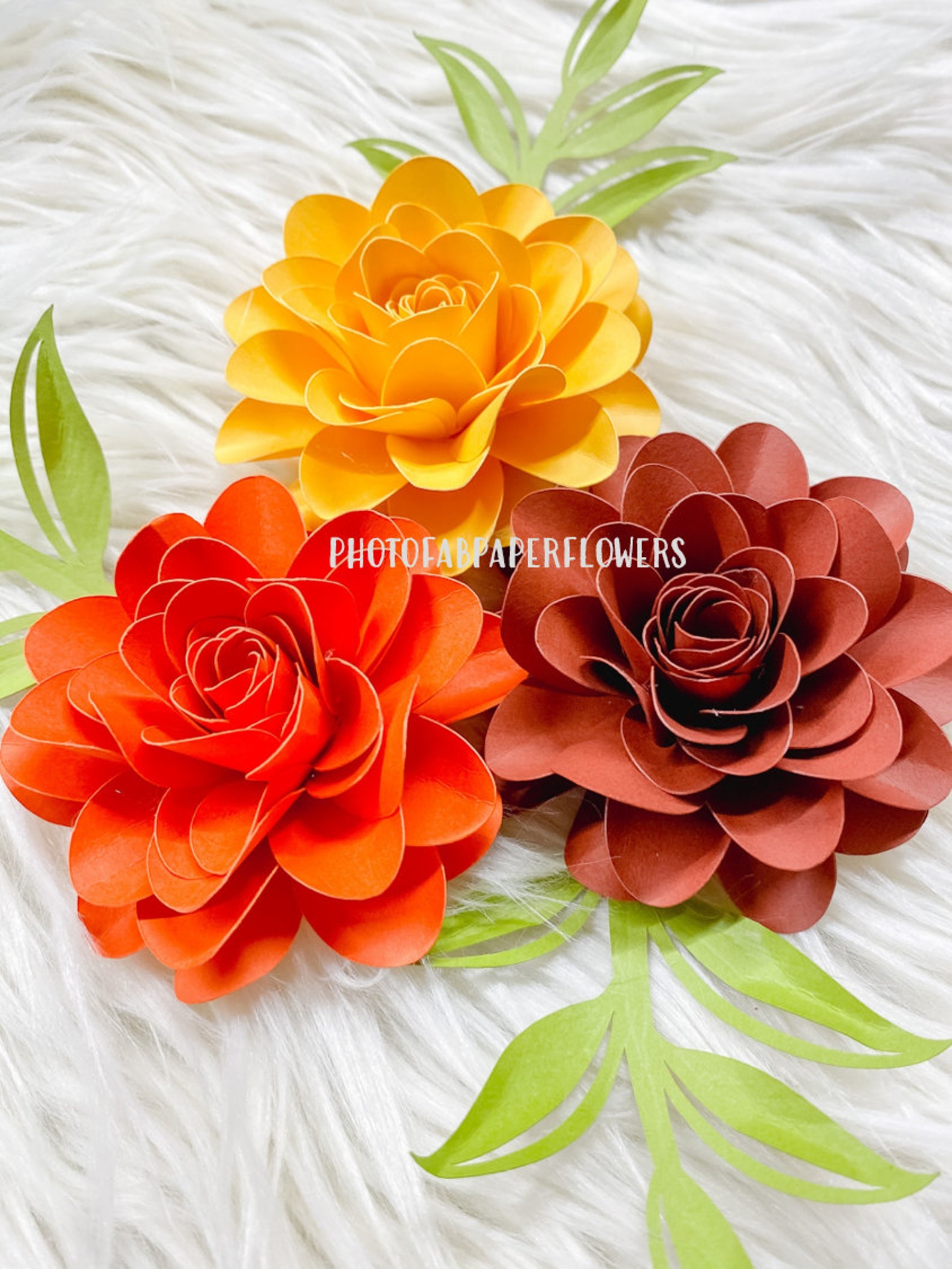Template 3 Mini Paper Flower Digital File PNG/SVG/PDF | Etsy