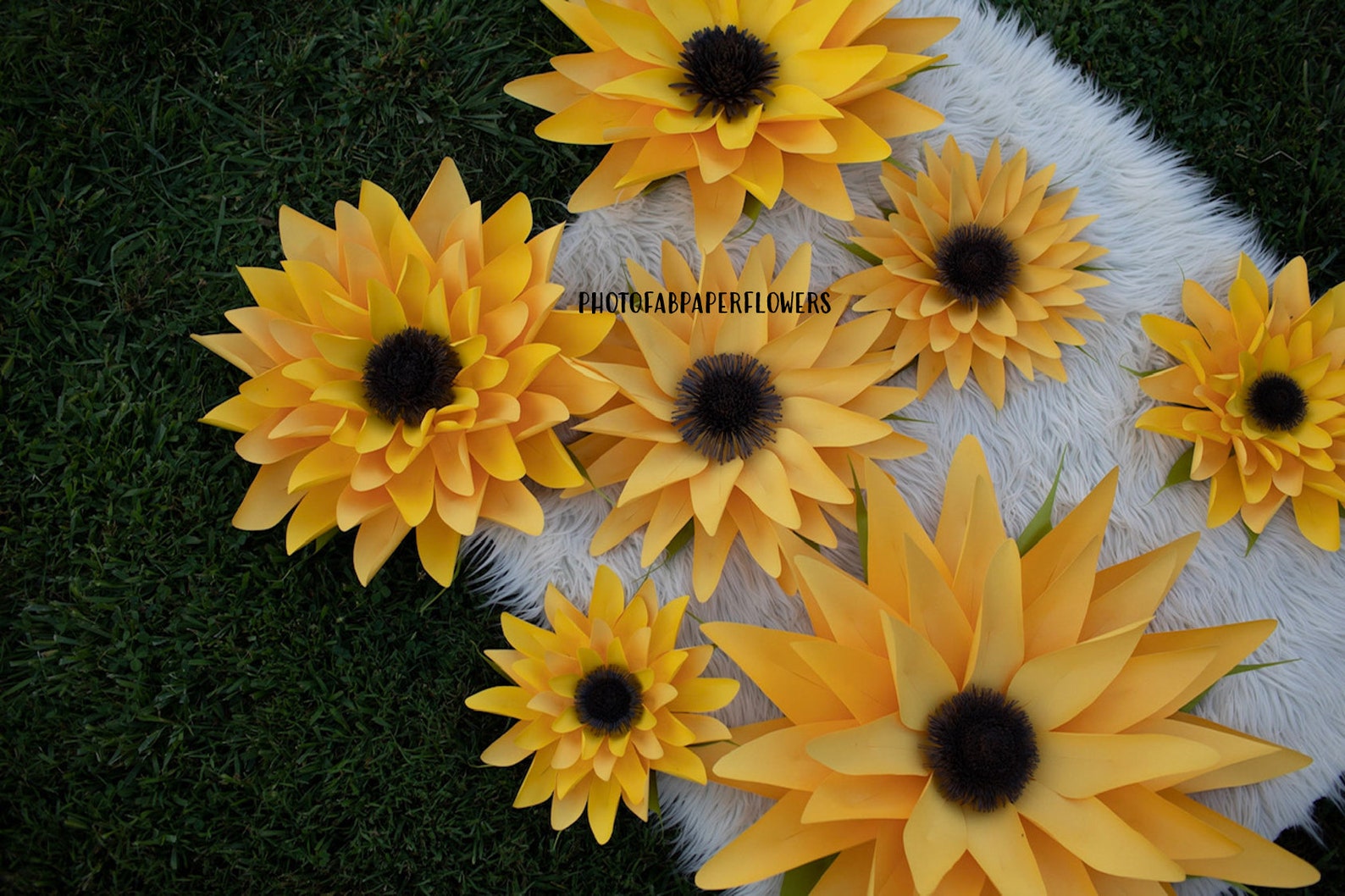 Large Paper Sunflower Template Digital File | PDF/SVG/PNG | Paper ...