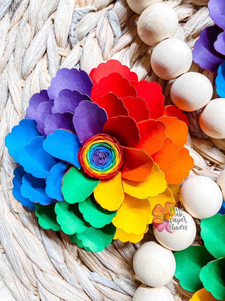 Template 2 Mini Paper Flower Digital File | PNG | SVG| PDF| Paper ...