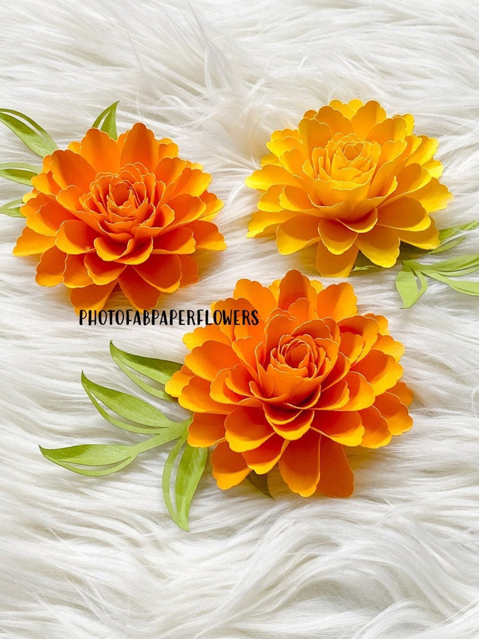 Template 2 Mini Paper Flower Digital File PNG SVG PDF - Etsy