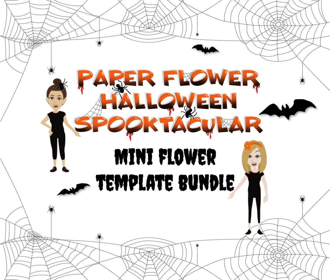 Paper Flower Halloween Spooktacular 2022 Mini Flower Bundle | Digital ...