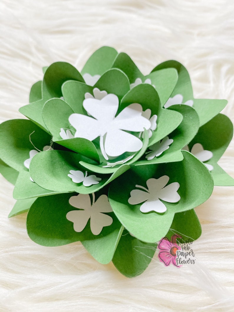 Clover Mini Paper Flower Digital File PNG/SVG/PDF Paper | Etsy