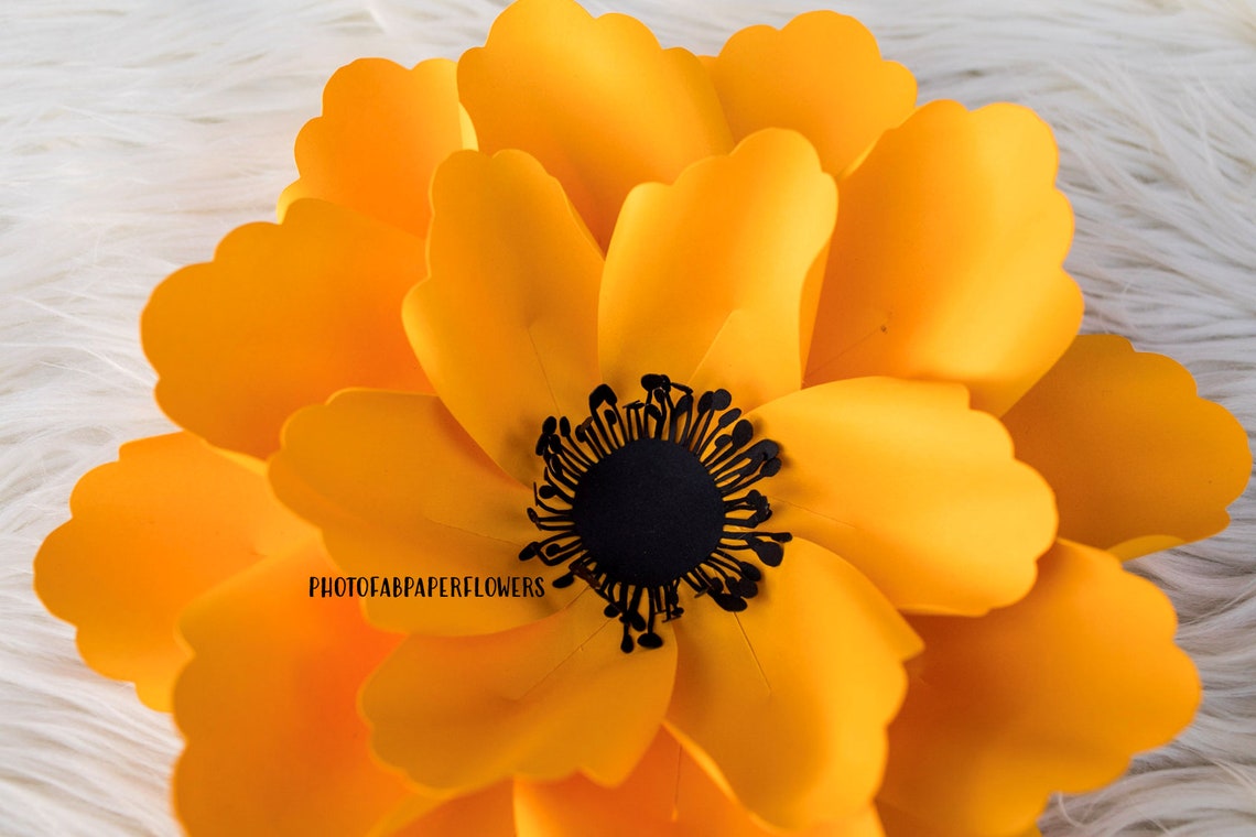 Paper Flower Template 2 Digital File | Pdf/svg/png/dxf | Paper Flower ...