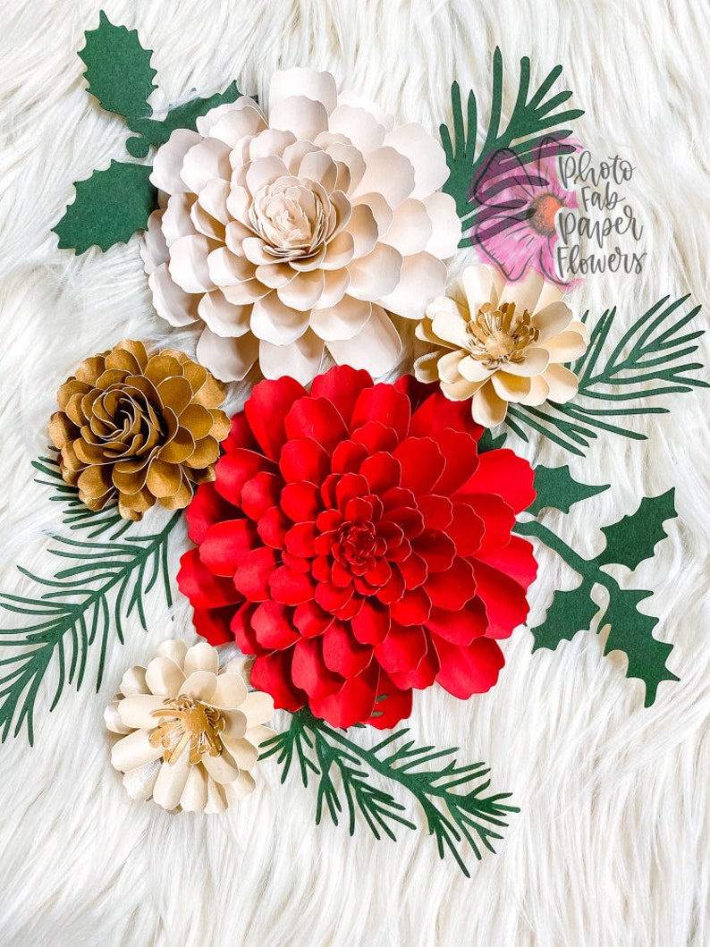 Template 4 Mini Paper Flower Digital File PNG/SVG/PDF | Etsy