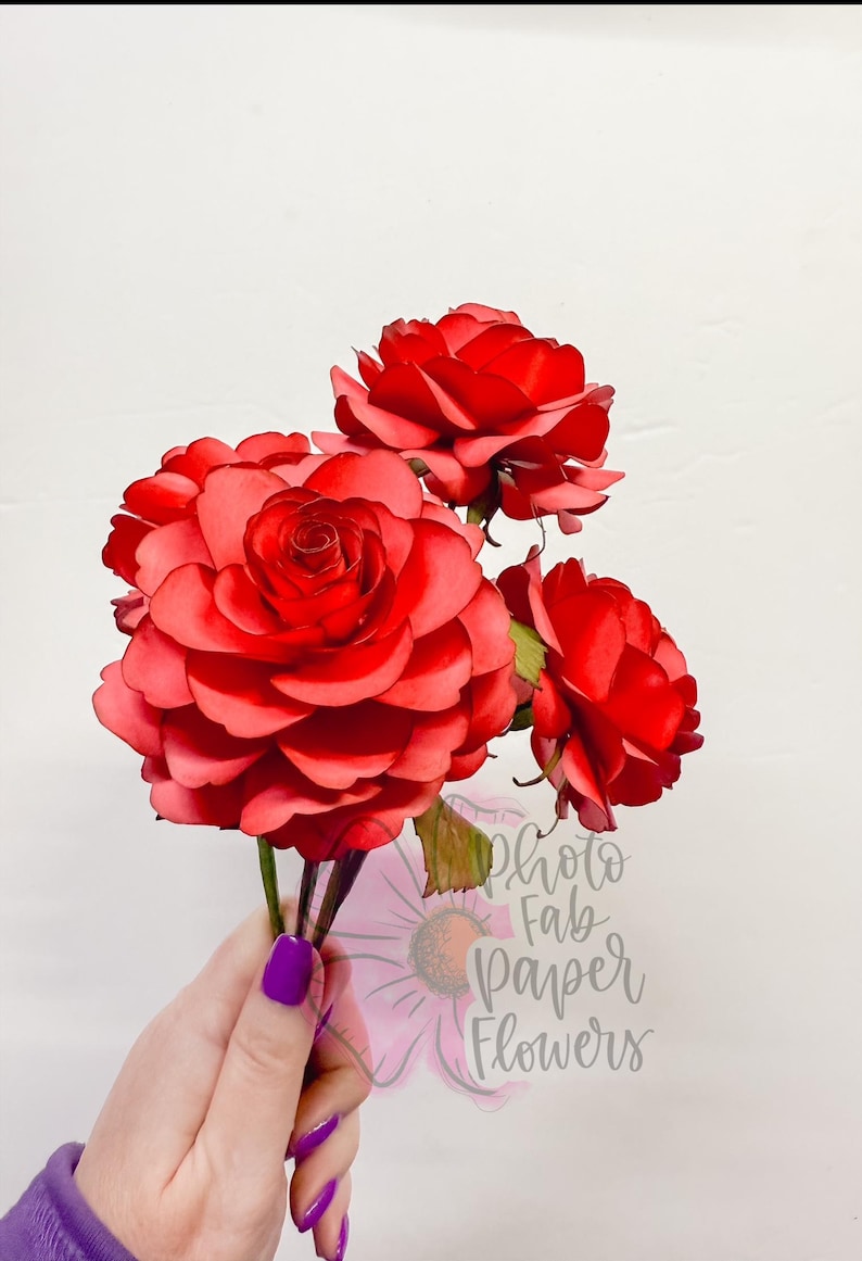 Rose Mini Flower Digital File | PNG | SVG | Paper Flower Tutorial ...