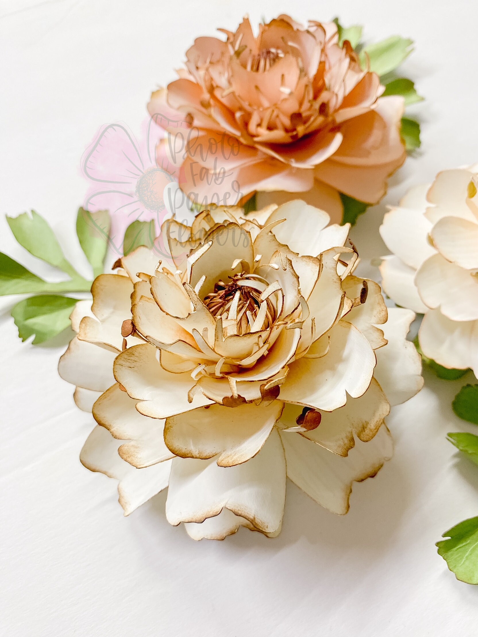 Template 13 Mini Paper Flower Digital File | PNG | SVG | Paper Flower ...