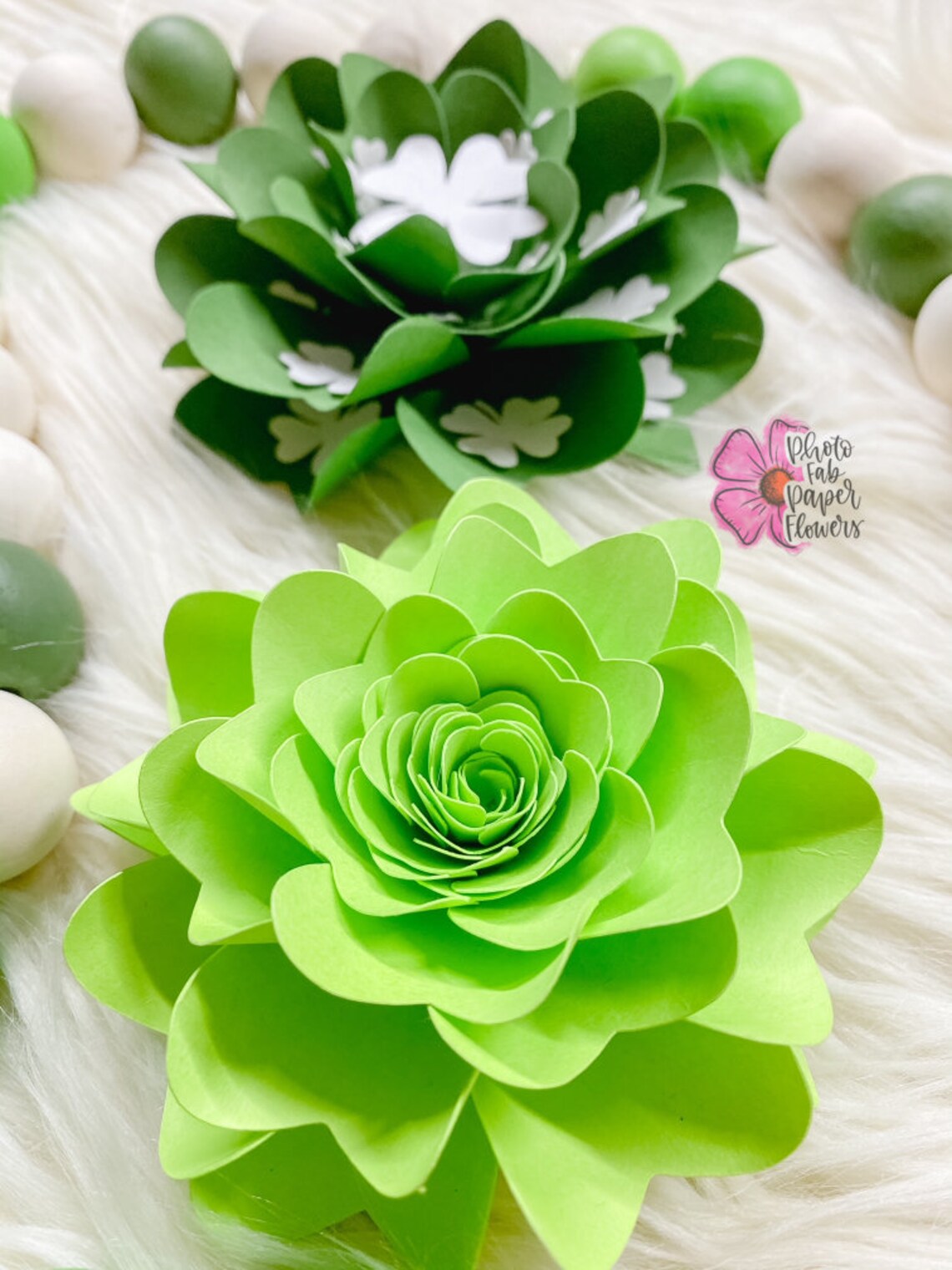 Clover Mini Paper Flower Digital File | PNG/SVG/PDF | Paper Flower ...
