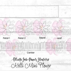 Kelli Mini Paper Flower Digital File | PNG | SVG | Paper Flower ...