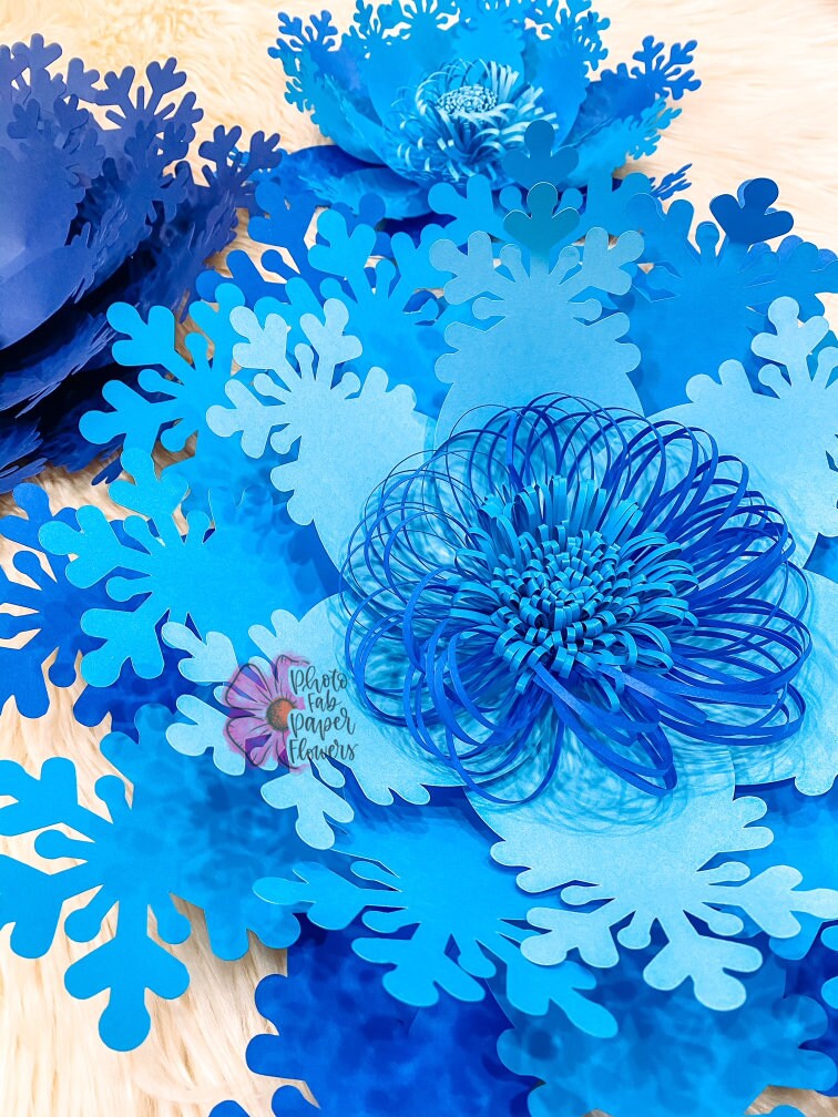 Snowflake Paper Flower Template Digital File | PDF/SVG/PNG | Paper ...