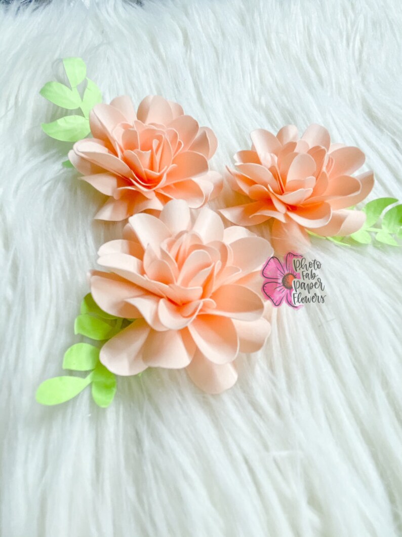 Template 1 Mini Paper Flower Digital File | PDF/PNG/SVG | Paper Flower ...