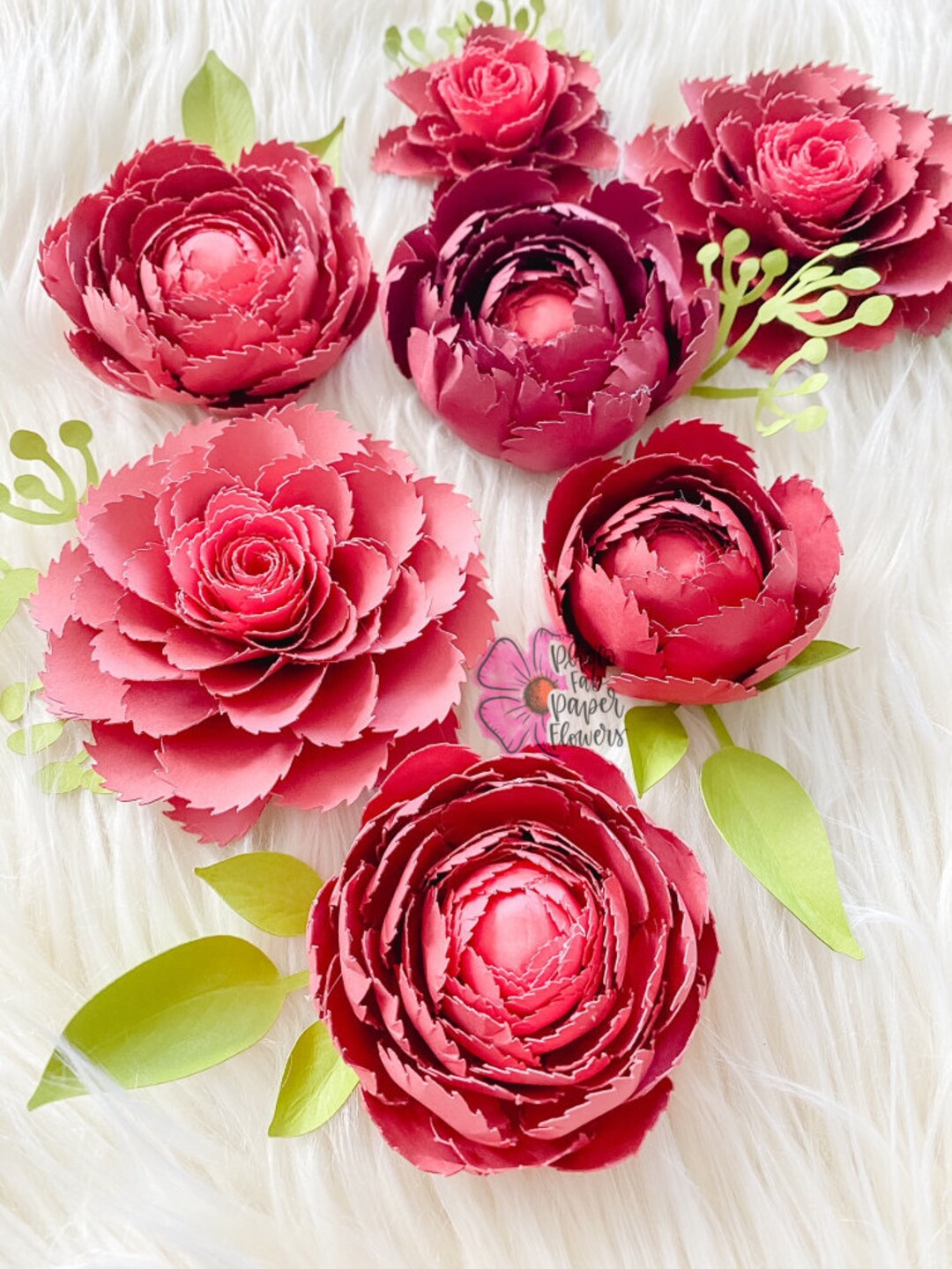 Callie Mini Paper Flower Digital File | PNG | SVG | PDF | Paper Flower ...