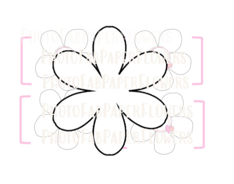 Template 1 Mini Paper Flower Digital File PDF/PNG/SVG | Etsy