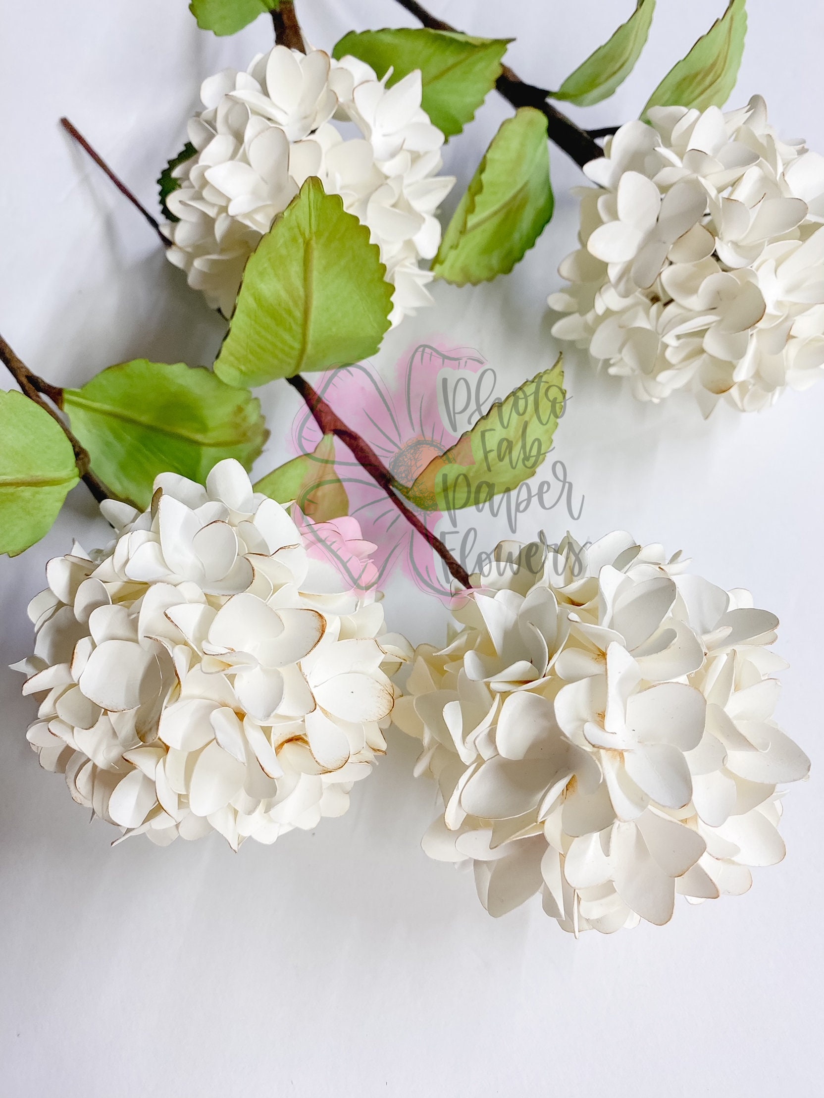 Hydrangea Mini Paper Flower Digital File | PNG | SVG | Paper Flower ...