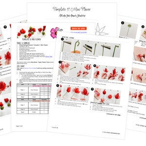 Template 11 Mini Paper Flower Digital File | PNG | SVG | Paper Flower ...