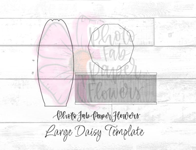 Large Daisy Paper Flower Template Digital File | SVG/PNG/PDF | Paper ...