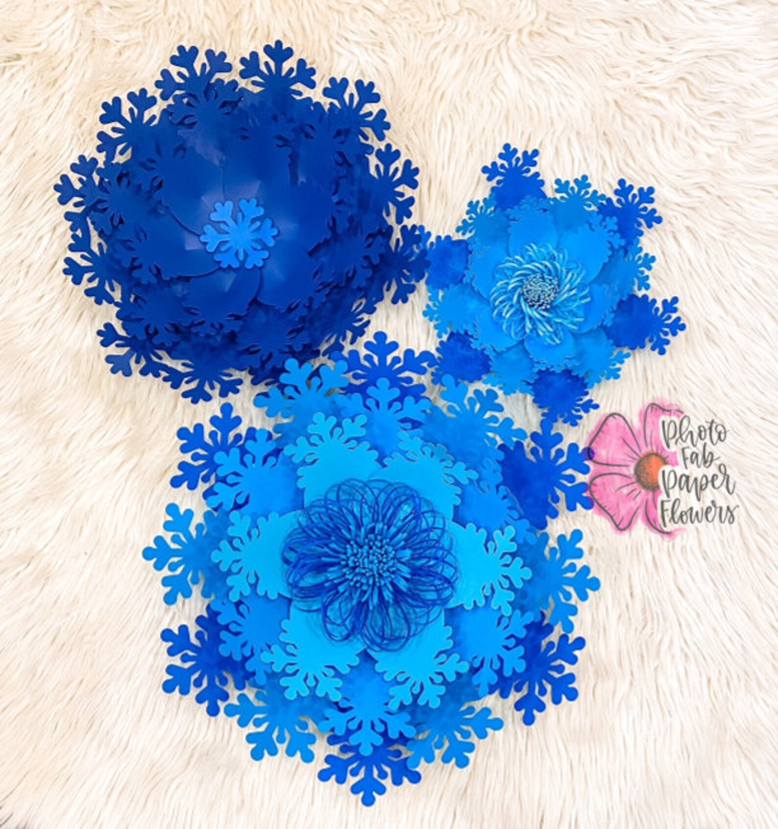Snowflake Paper Flower Template Digital File PDF/SVG/PNG | Etsy