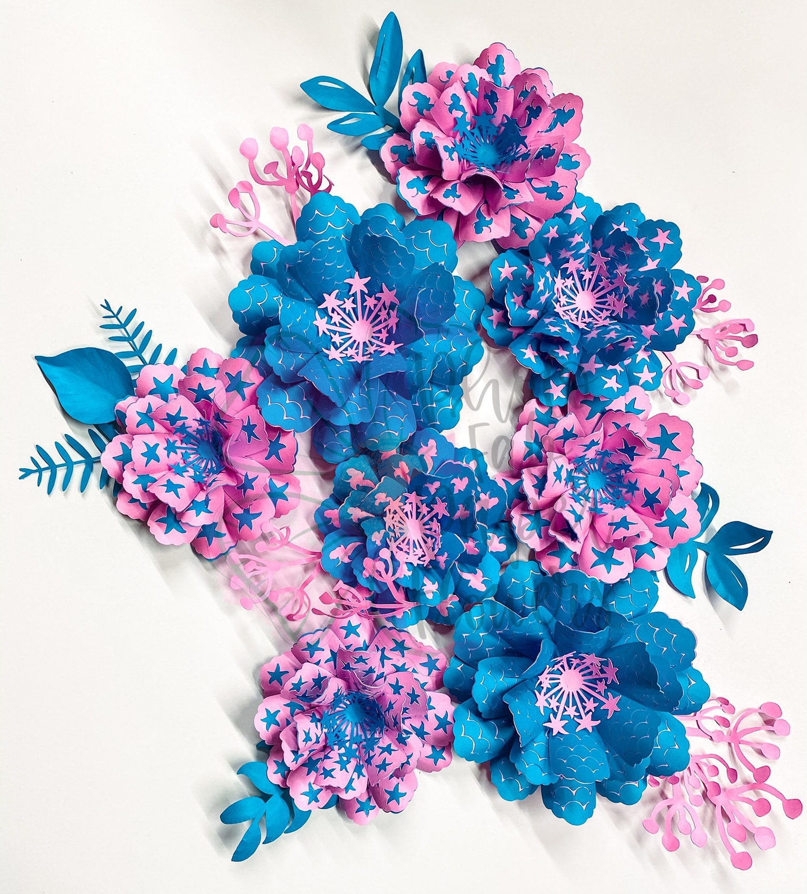 Under the Sea Mini Paper Flower Bundle Digital File PNG - Etsy