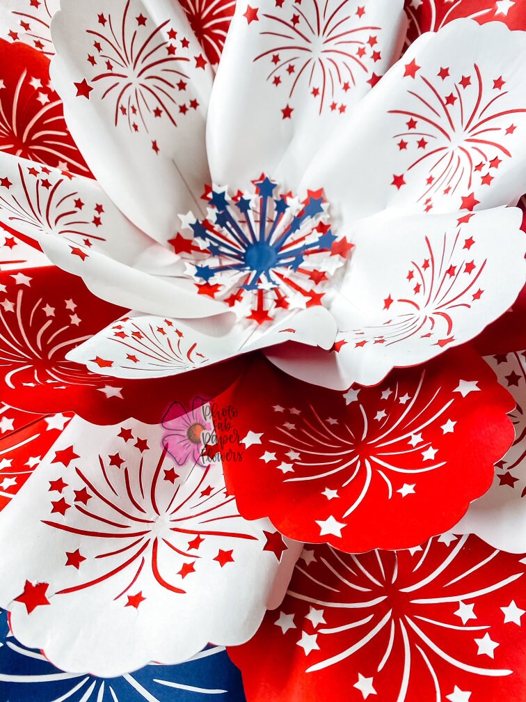Fireworks Paper Flower Template Digital File SVG/PNG/DXF | Etsy