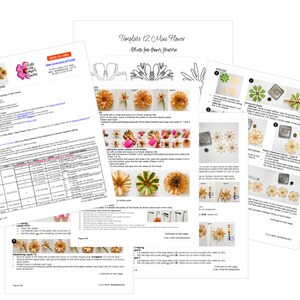 Template 12 Mini Paper Flower Digital File | PNG | SVG | Paper Flower ...