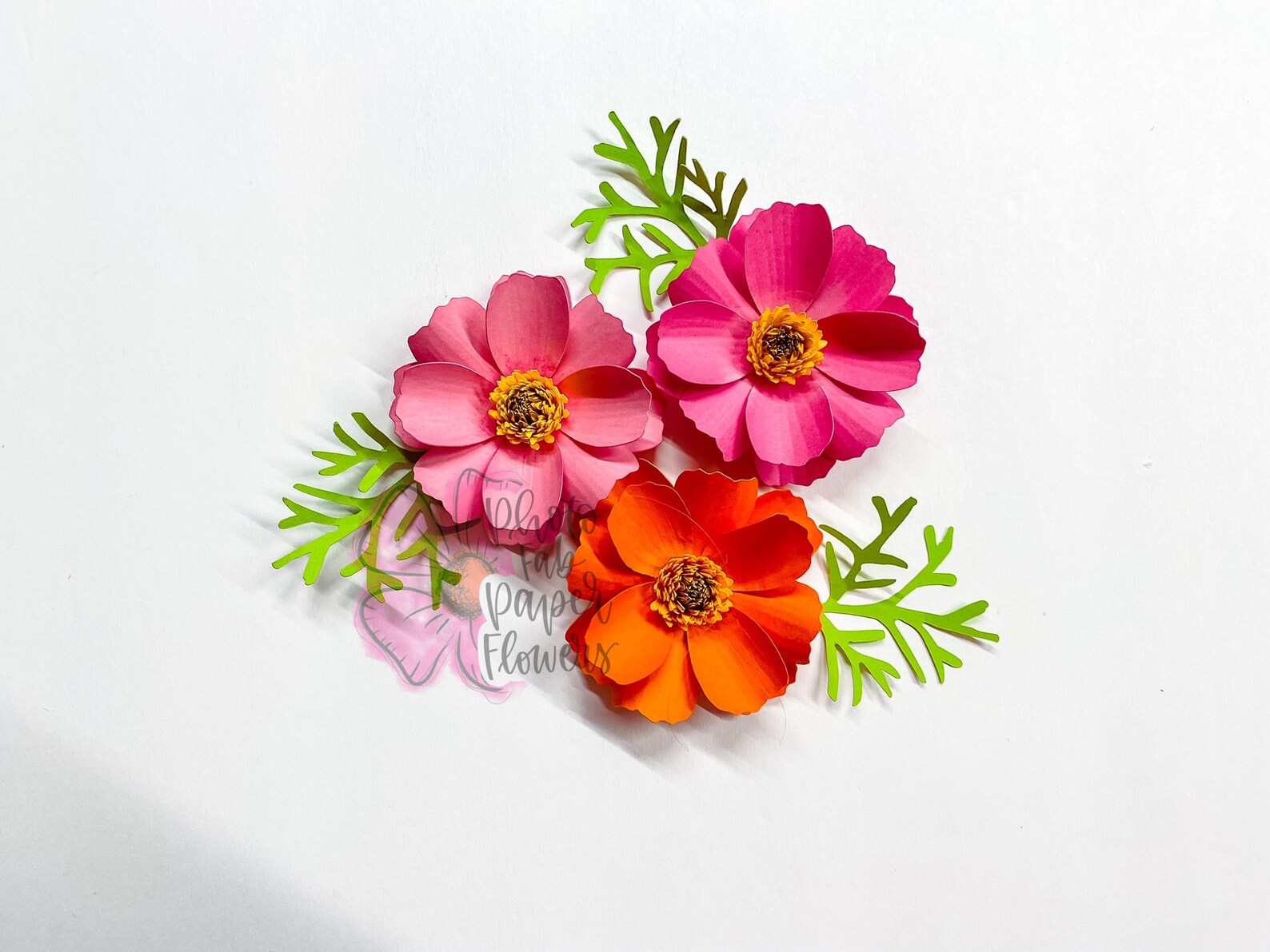 Cosmos Mini Paper Flower Digital File | PNG | SVG | PDF |dxf | Paper ...