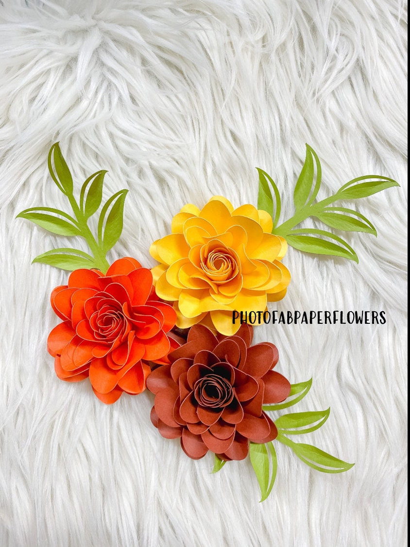 Template 3 Mini Paper Flower Digital File PNG/SVG/PDF | Etsy