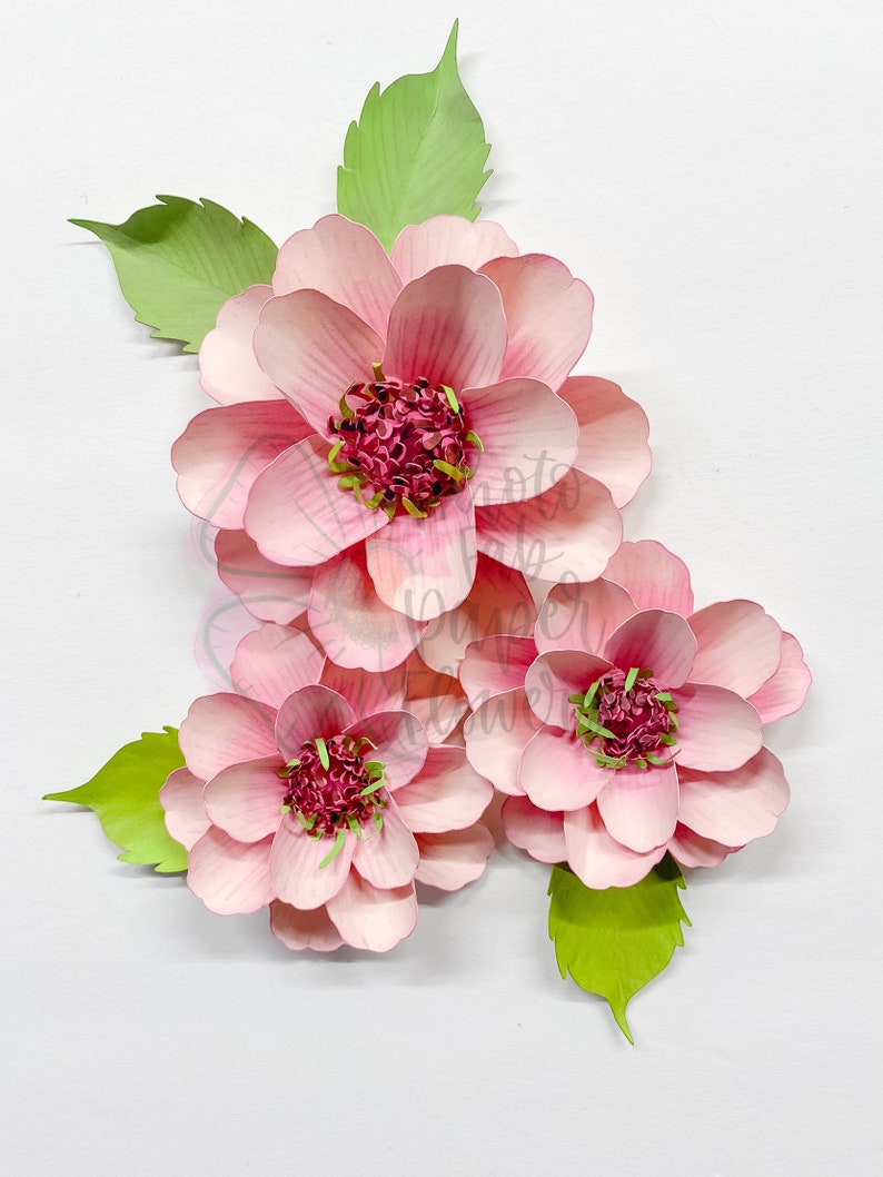 Cherry Blossom Mini Paper Flower Branch Digital File | PNG | SVG | DXF ...