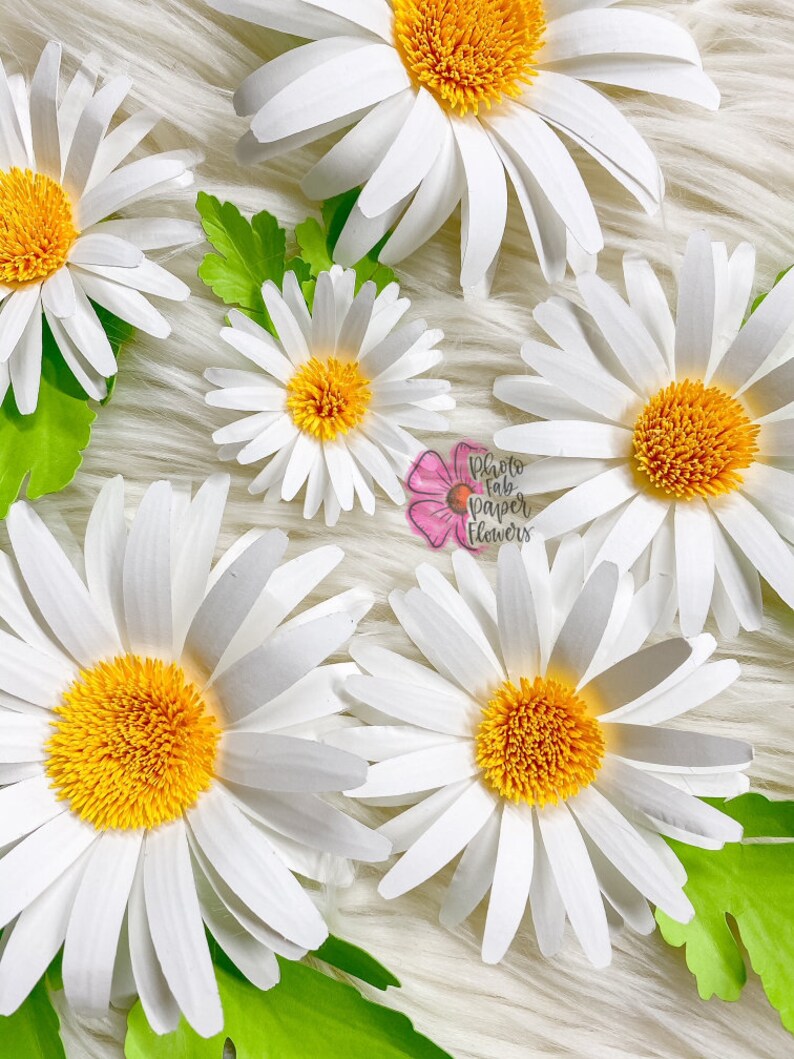 Daisy Mini Paper Flower Digital File | PNG | SVG | PDF |dxf | Paper ...
