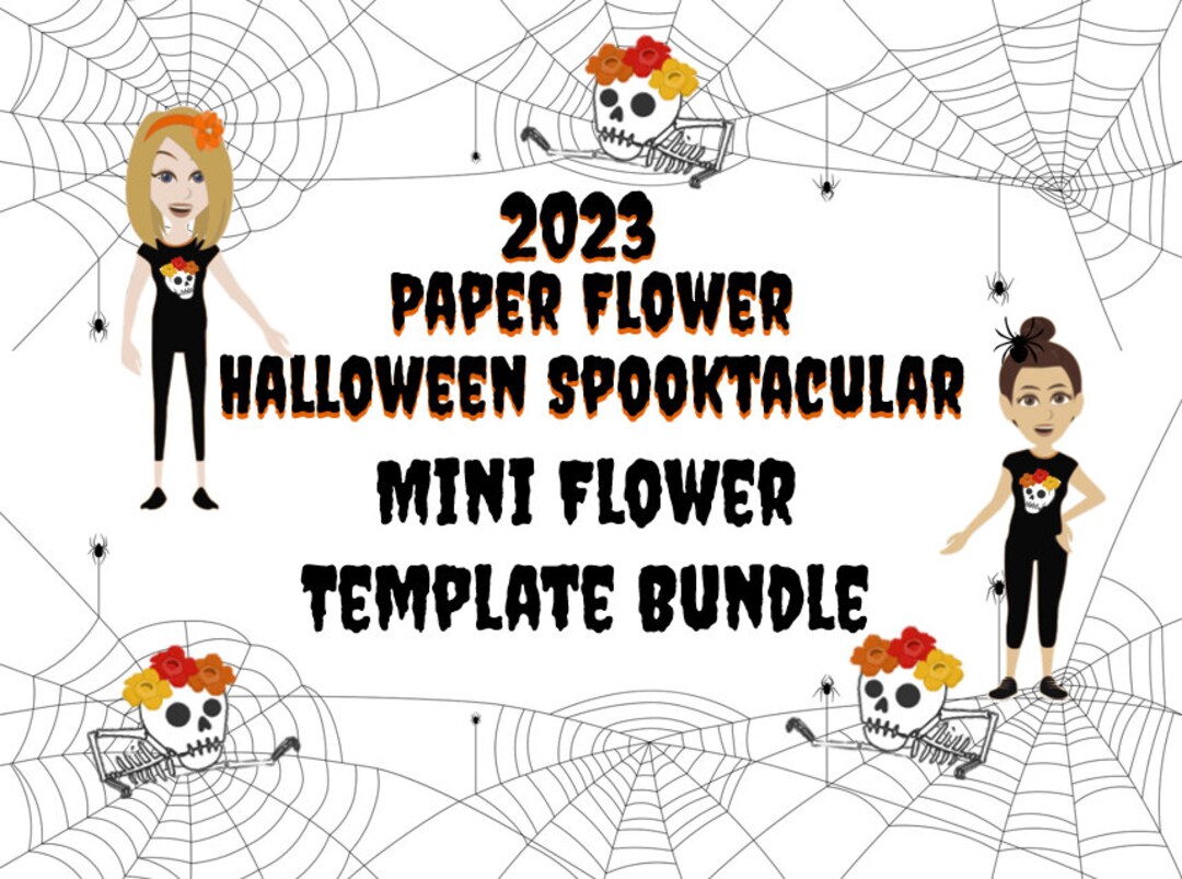 2023 Halloween Spooktacular Paper Flower Mini Flower Bundle | Digital ...