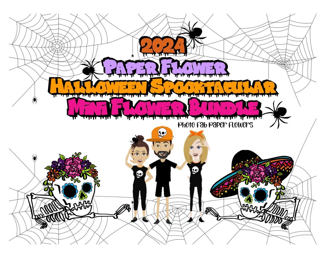 2024 Halloween Spooktacular Mini Flower Bundle | Digital File | PNG SVG ...