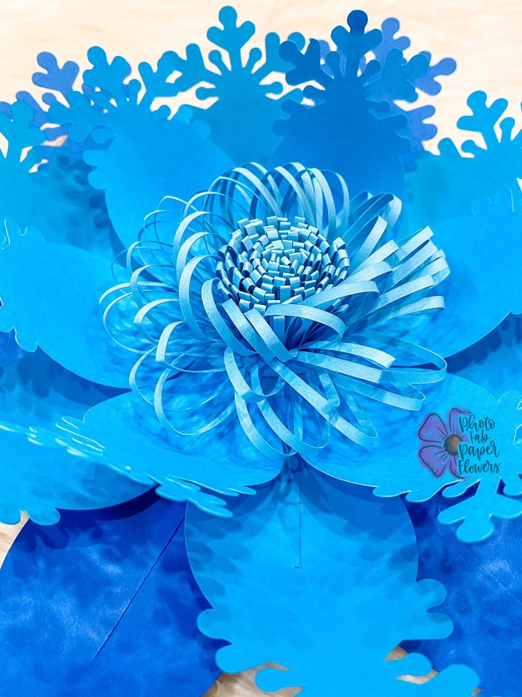 Snowflake Paper Flower Template Digital File | PDF/SVG/PNG | Paper ...