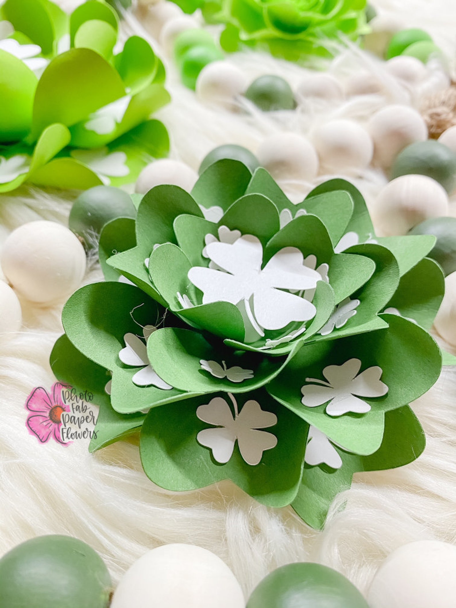 Clover Mini Paper Flower Digital File PNG/SVG/PDF Paper | Etsy