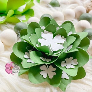 Clover Mini Paper Flower Digital File | PNG/SVG/PDF | Paper Flower ...