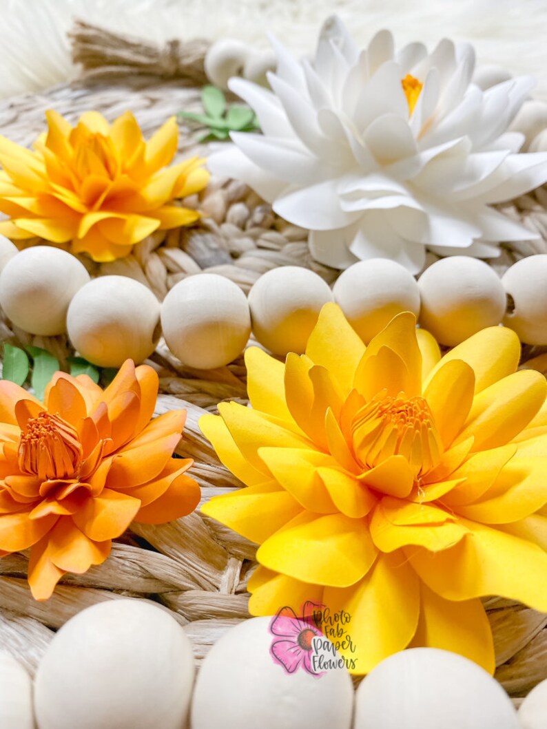 Template 7 Mini Paper Flower Digital File PNG SVG DXF - Etsy