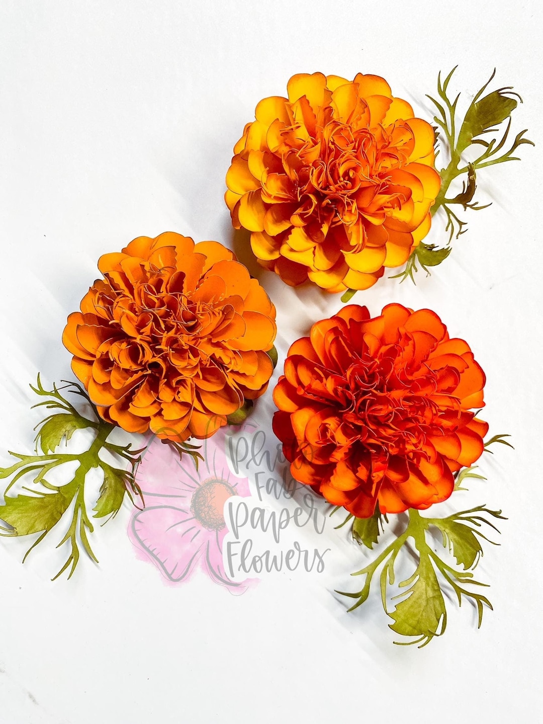 Template 15 Mini Paper Flower Digital File | PNG | SVG | Paper Flower ...