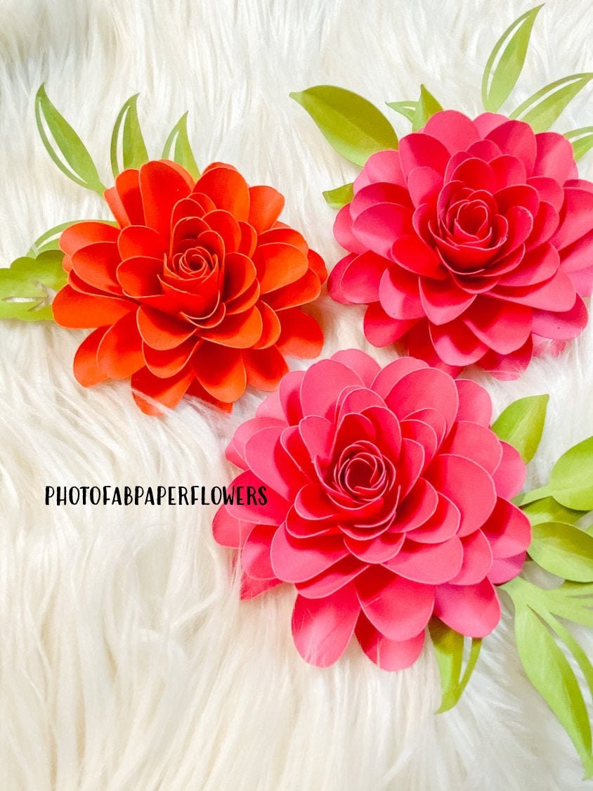 Template 1 Mini Paper Flower Digital File | PDF/PNG/SVG | Paper Flower ...