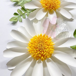 Large Daisy Paper Flower Template Digital File | SVG/PNG/PDF | Paper ...