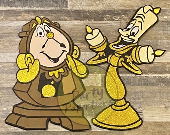 Lumiere and Cogsworth - Etsy