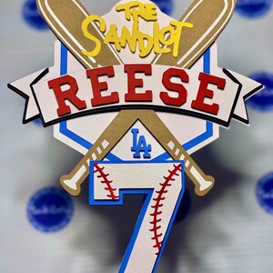 Personalized Baseball Birthday Cake Topper - Sandlot Theme - Etsy
