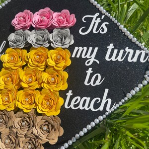 Graduation Cap Topper, Grad Cap, Custom Grad Cap, Flower Grad Cap ...