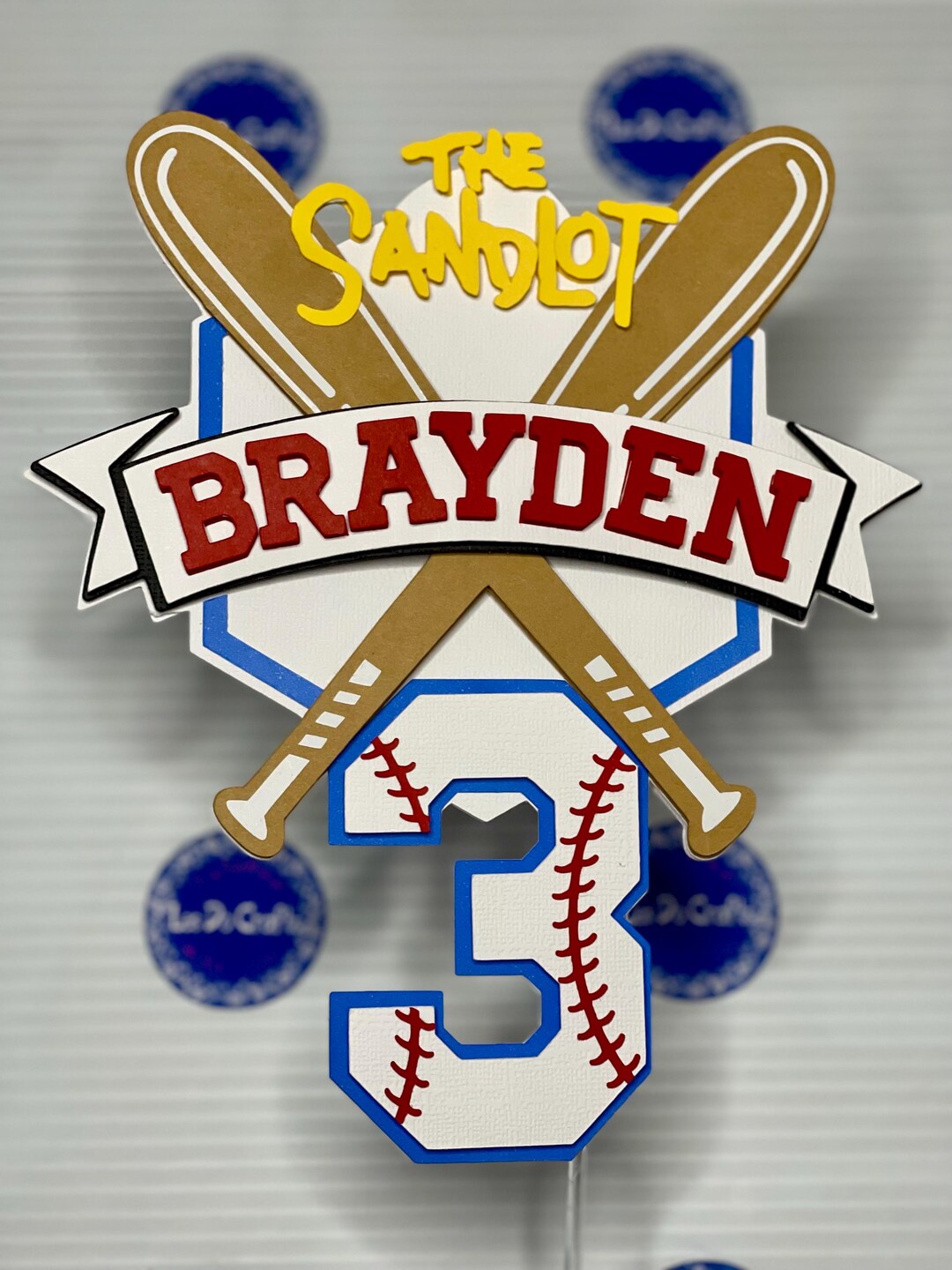 Personalized Baseball Birthday Cake Topper - Sandlot Theme - Etsy