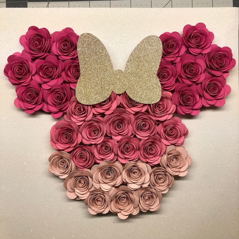 Minnie Mouse Shadow Box. Minnie Mouse Paper Flower Shadow Box - Etsy