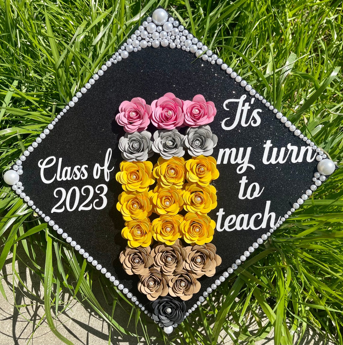 Graduation Cap Topper, Grad Cap, Custom Grad Cap, Flower Grad Cap ...
