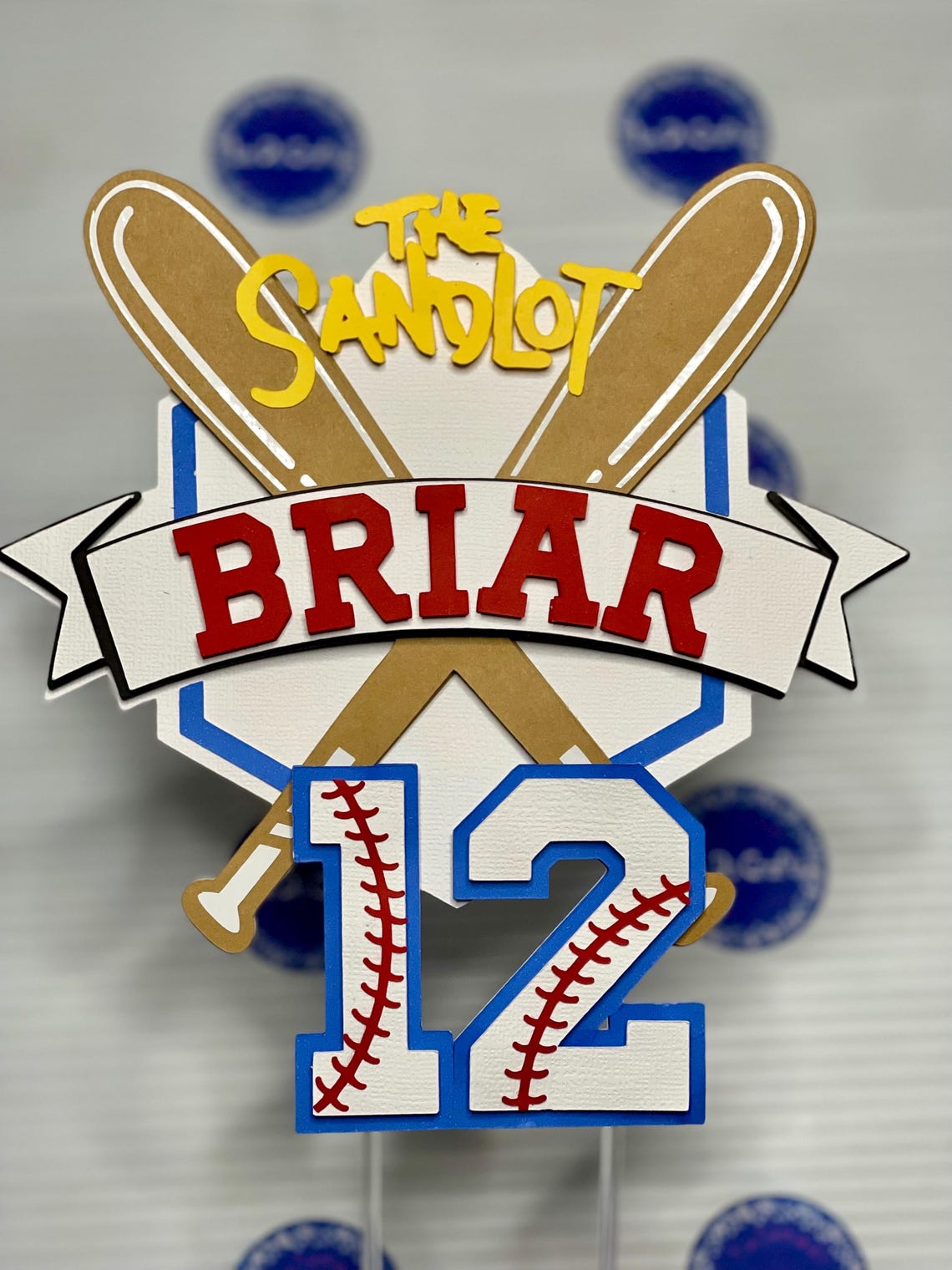 Personalized Baseball Birthday Cake Topper - Sandlot Theme - Etsy