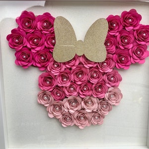 Minnie Mouse Shadow Box. Minnie Mouse Paper Flower Shadow Box - Etsy